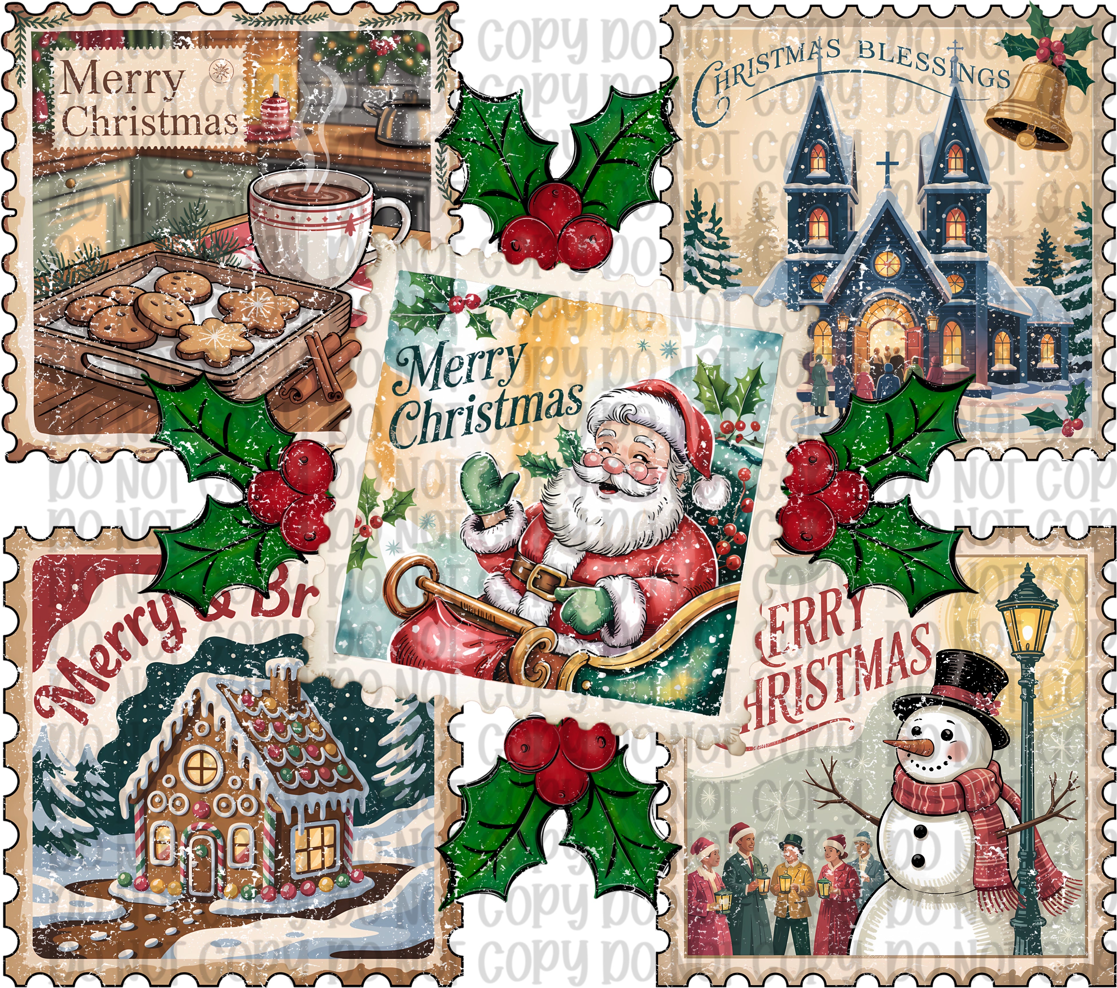 Vintage Christmas Stamps – Velvet And Petals