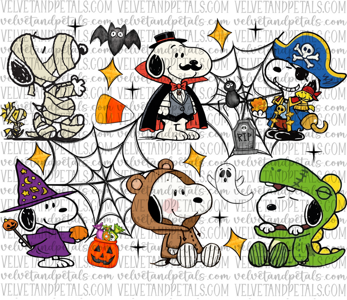 Halloween Snoopy Collage – Velvet And Petals